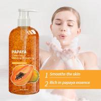 China OEM ODM Papaya Whitening Bath Gel 500ml Natural Extracts Smooth Body Wash Custom Formula for Glowing Skin for sale
