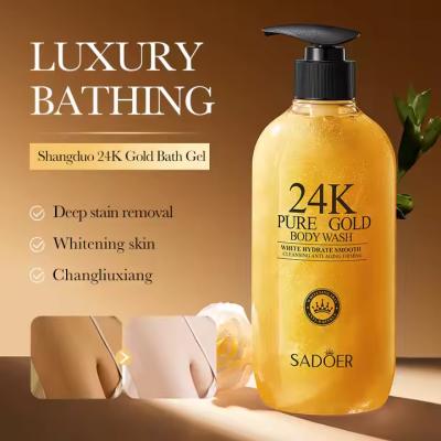 China OEM ODM 24k Gold Body Wash Deep Cleansing Nourishing Moisturizing Whitening Perfume Body Wash 500ml for sale