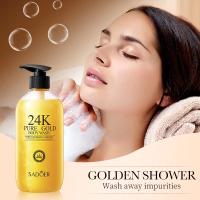China OEM ODM 24k Gold Body Wash Deep Cleansing Nourishing Moisturizing Whitening Perfume Body Wash 500ml for sale