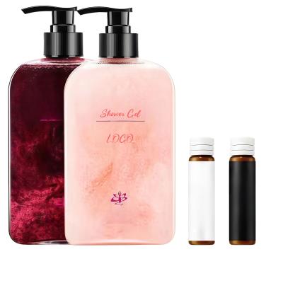 China Organic Green Tea Body Wash Shower Gel Shampoo 2 in 1 Plant Extract Body Milk 500ml for sale