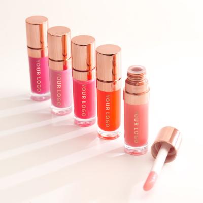 China OEM ODM Custom Lip Oil Plumping Serum Gloss Moisturizing Lip Color Waterproof SPF 15 Vegan 12 Colors Low MOQ for sale