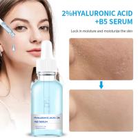 China Private Label Hyaluronic Acid Facial Essence Serum 30ml Anti Wrinkle Whitening Deep Moisturizing Vitamin B5 for sale