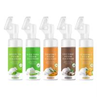 China OEM ODM Customizable Tea Tree Cleansing Foam 60ml Sensitive Skin Makeup Remover Exfoliating Mousse for sale