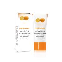 China Organic Orange Exfoliating Whitening Gel with Vitamin C 5% and Hyaluronic Acid Deep Cleansing Blackhead Remover Face Wash for sale