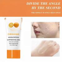 China Organic Orange Exfoliating Whitening Gel with Vitamin C 5% and Hyaluronic Acid Deep Cleansing Blackhead Remover Face Wash for sale