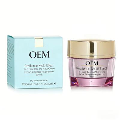 China OEM ODM Multi Effect Tripeptide SPF15 Facial and Neck Cream Moisturizing Firming Whitening Acne Removing All Skin Types for sale