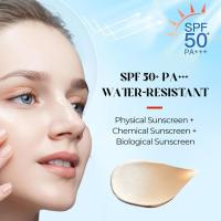 China OEM ODM brand customized anti-aging UV coloring sunscreen SPF 50 waterproof physics+facial moisturizer sunscreen lotion for sale