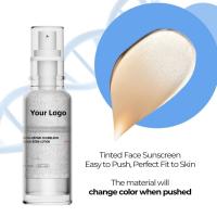 China OEM ODM brand customized anti-aging UV coloring sunscreen SPF 50 waterproof physics+facial moisturizer sunscreen lotion for sale