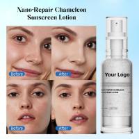 China OEM ODM brand customized anti-aging UV coloring sunscreen SPF 50 waterproof physics+facial moisturizer sunscreen lotion for sale