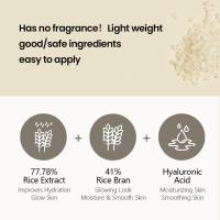 China OEM ODM brand customized organic Korean UV sunscreen SPF 50 instant whitening and relieving rice sunscreen vegetarian 50ml protection for sale