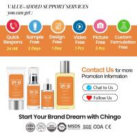 China OEM ODM Korean cosmetics SPF 50 natural facial skincare brightening sunscreen organic proprietary brand sunscreen vegetarian ingredients for sale