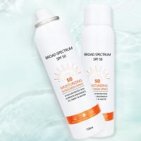 China OEM ODM Sunscreen Spray Brand Custom Organic Body and Face Sunscreen Waterproof Moisturizing Whitening SPF 50 Sunscreen Mist Spray for sale