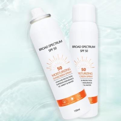 China OEM ODM Sunscreen Spray Brand Custom Organic Body and Face Sunscreen Waterproof Moisturizing Whitening SPF 50 Sunscreen Mist Spray for sale