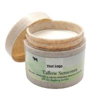 China OEM ODM brand customized grass fed beef fat sunscreen, natural organic 100% skincare and skin care sunscreen, sunscreen fragrance cream for sale