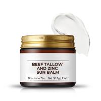 China OEM ODM brand natural 100% grass fed tallow zinc sun organic face cream balsam skin care tallow sunscreen for sale