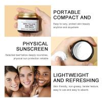 China OEM ODM brand natural 100% grass fed tallow zinc sun organic face cream balsam skin care tallow sunscreen for sale