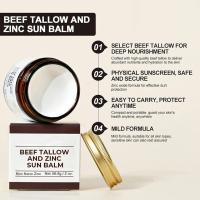 China OEM ODM brand natural 100% grass fed tallow zinc sun organic face cream balsam skin care tallow sunscreen for sale