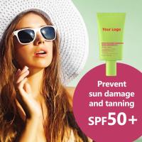 China OEM ODM Korean brand customized vegan photolytic enzyme nanosecond repair facial and body sunscreen SPF 50 UVA UVB sunscreen for sale