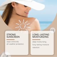 China OEM ODM Brand Customized Sunscreen Natural Grass Food Fresh Beef Fat Halal Zinc Sunscreen Mineral Spf 50 Sunscreen Sunscreen for sale