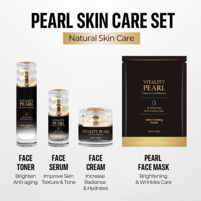 China OEM ODM Korean Brand Customized Pearl Niacinamide Skincare Anti-Aging Facial Essence Set for Women Brightening Whitening Daily Facial Care for sale