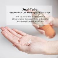China OEM ODM brand customized liquid double tube essence hyaluronic acid mitochondrial cell anti-aging anti wrinkle moisturizing repair skin care product for sale