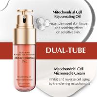 China OEM ODM Brand Luxury Liquid Double tube Face essence Mitochondrial Cell Anti aging Anti wrinkle Whitening Repair Soothing Sensitive Skin for sale