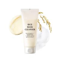 China OEM ODM Korean own brand rice nicotinamide skin care facial mask facial cleanser deep cleansing exfoliating brightening skin care cleanser for sale