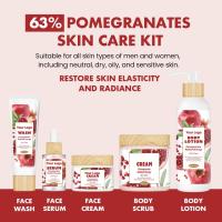 China OEM ODM Brand Natural Pomegranate Skin Care Set Whitening and Brightening essence Blood Clear Brightening Skin Facial Moisturizing Cream Day and Night face cream Moisturizing Cream Cleanser for sale