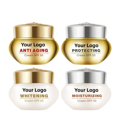 China OEM ODM Korean Custom Brand Spf 50 Anti Aging Skincare Product Firm Moisturizing Brightening Day Cream Facial Moisturizing Cream for sale