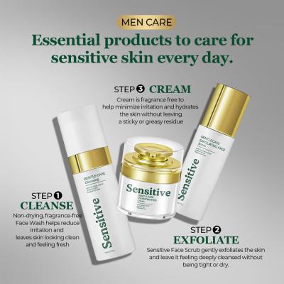 China OEM ODM Brand Natural Men's Sensitive Skincare Repair Anti-Aging Hydrating Face Cream & Lotion Antibacterial Oil-Control Cleansing Foam Liquid Cleanser for sale