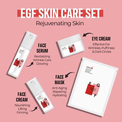 China OEM ODM brand organic EGF essence Korean anti-aging essence face cream skin care product Wrinkle resistant brightening anti-aging facial skin care package for sale