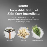 China OEM ODM brand customized men's sensitive skin essence aloe herbal pure alcohol free organic anti-aging repair moisturizing face cream gentle cleanser for sale