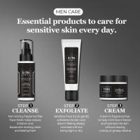 China OEM ODM brand customized men's sensitive skin essence aloe herbal pure alcohol free organic anti-aging repair moisturizing face cream gentle cleanser for sale