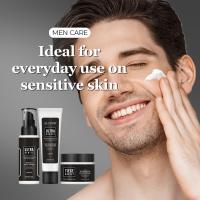 China OEM ODM brand customized men's sensitive skin essence aloe herbal pure alcohol free organic anti-aging repair moisturizing face cream gentle cleanser for sale