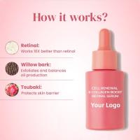 China OEM ODM Korean brand organic anti-aging retina moisturizing hyaluronic acid brightening anti wrinkle facial skincare serum for sale