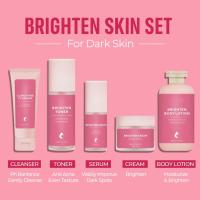 China OEM ODM Brand Customized Skincare Set Anti-Dark Spot Facial Hydrating Toner Vitamin C Brightening Serum Whitening Essence Face Cream Skincare for sale
