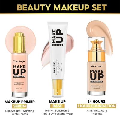 China OEM ODM Cosmetics Spf 30 Makeup foundation make-up face cream Brand Custom Moisturizing&Luminescent Pore Minimizing Primer Makeup Foundation face cream for sale