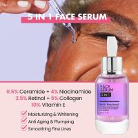 China OEM ODM 5 in 1 Skin Care Facial essence Retinol Vitamin c Whitening Anti aging Wrinkle Reduction Skin Care Facial Serum for sale