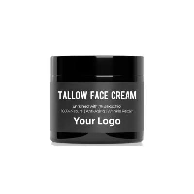 China OEM ODM brand customized skin care face cream beauty natural skin care product tallow 1% Bakuchiol anti aging wrinkle face cream balm for sale