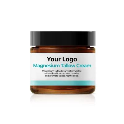 China OEM ODM Brand Beauty and Skincare Products Natural Beef Fat Magnesium Relaxing Moisturizing Facial Body Foot Facial Moisturizing Cream Fragrance for sale