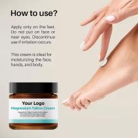 China OEM ODM Brand Beauty and Skincare Products Natural Beef Fat Magnesium Relaxing Moisturizing Facial Body Foot Facial Moisturizing Cream Fragrance for sale