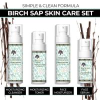 China OEM ODM Korean brand customized skin care set Birch juice facial moisturizing toner cleanser skin care products Private brand skin care essence moisturizing soothing reddening face cream lotion for sale