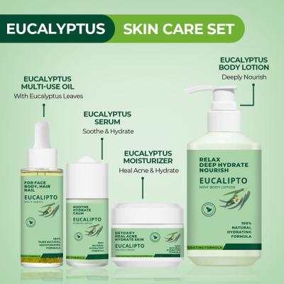 China OEM ODM brand skin care set Eucalyptus facial essence natural soothing and moisturizing acne sensitive skin care facial essence for sale