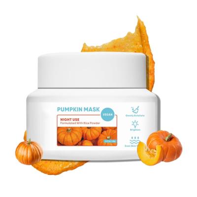 China OEM ODM Beauty Vegetarian Skin Care Pumpkin Cleansing Acne Removing Whitening Brightening Gently Exfoliating Cleaning facial mask for sale