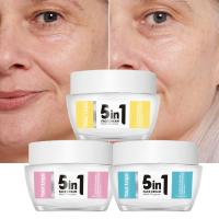 China OEM ODM 5 in 1 face cream Natural skin care whitening anti-aging wrinkle brightening face cream for sale