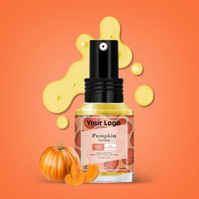 China OEM ODM brand vegetarian skincare products, pumpkin rose fruit anti-aging wrinkles brightening acne treatment facial skin serum for sale
