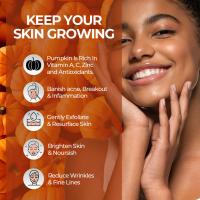 China OEM ODM brand vegetarian skincare products, pumpkin rose fruit anti-aging wrinkles brightening acne treatment facial skin serum for sale