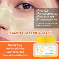 China OEM ODM Skincare Set Private Label Vitamin C Brightening Glow VC Facial Cleanser Cream Body Wash Sleeping Mask Skincare Kit for sale