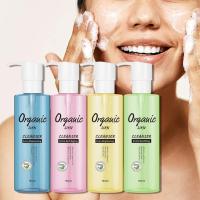 China OEM ODM Organic Vole Vera based Facial Cleanser Hyaluronic Acid Vitamin C Skin Whitening Hydrate Jelly Facial Cleanser Amino Acid Facial Cleanser for sale