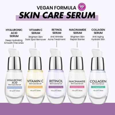 China OEM ODM skin care product pure serum anti-aging whitening moisturizing Vc nicotinamide collagen skin care essence for sale